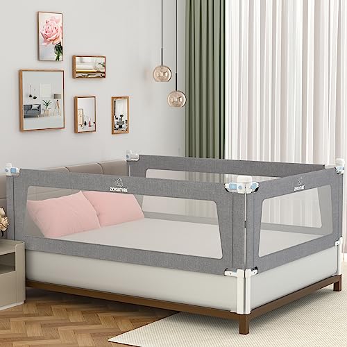 Zxyculture Premium Bed Rail for Toddlers, Height Adjustable Toddler Bed Rails, Protective Baby Bed Rail Guard for Secure Sleep, Extra Tall Bed Rails for Queen King Full Twin Bed (1 Side, 78.4inch)