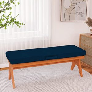 Focuprodu Bench Cushions.Double Piping Bench Cushions for Indoor/Outdoor Furniture,36x14 inchs Outdoor Bench Cushions for Courtyards, Terraces, Swing Cenches (36x14x2.5, Navy Blue)