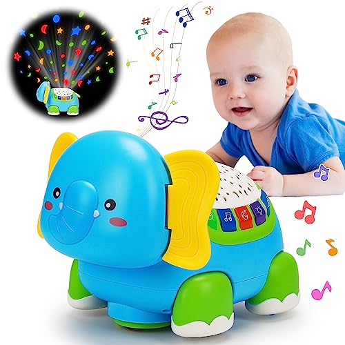 5 in 1 Crawling & Walking Baby Toys 3-6 to 12 Months Developmental Musical Toys for Babies 12-18 Months Light Up Tummy Time Infant Toys 3 6 9 6-12 Month 1 Year Old Boy Girl Toys 1st Birthday Gifts