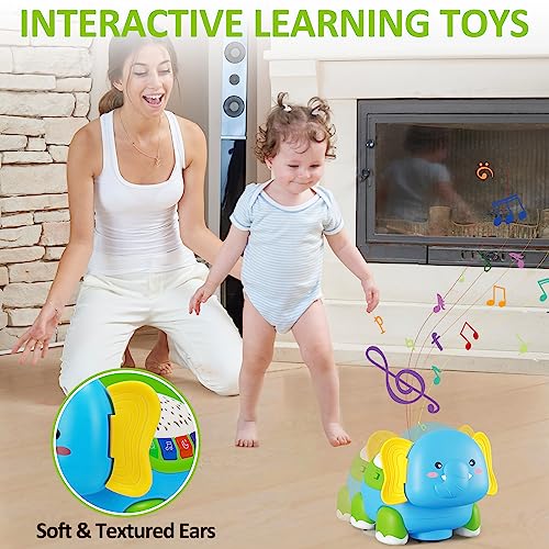 5 in 1 Crawling & Walking Baby Toys 3-6 to 12 Months Developmental Musical Toys for Babies 12-18 Months Light Up Tummy Time Infant Toys 3 6 9 6-12 Month 1 Year Old Boy Girl Toys 1st Birthday Gifts