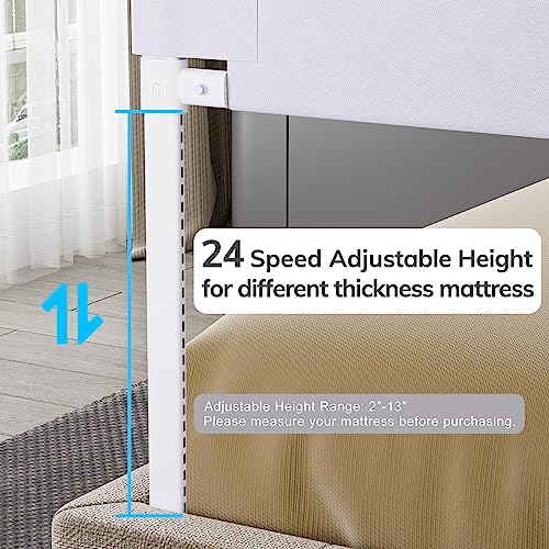 omzer Bed Rail for Toddlers - Baby Bed Guard Rail with Double Child Lock, Safety Bedrail for Children Kids with Pattern, Infants Height Adjustment Guardrail for Queen Size Bed - 3 Pack, 78.7x78.7x59”