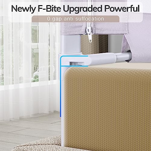 omzer Bed Rail for Toddlers - Baby Bed Guard Rail with Double Child Lock, Safety Bedrail for Children Kids with Pattern, Infants Height Adjustment Guardrail for Queen Size Bed - 3 Pack, 78.7x78.7x59”