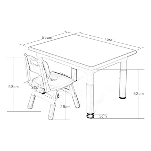 Walnut Children's Tables and Chairs Kindergarten Plastic Table and Chairs Games to Eat Painting Graffiti Can Lift Baby Study Table