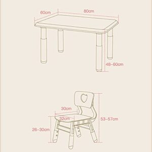 Walnut Baby Table Chair Set Kindergarten Toy Table Baby Children Home Learning Table Chair Can Be Raised Lowered Plastic Game Table