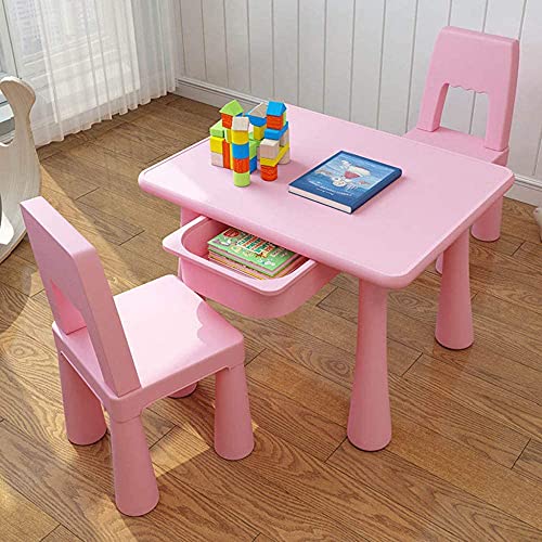 Walnut Healthy Safety PP Children's Game Study Table Chair Parent-Child Game Desk Baby Kids Furniture (Color : D)