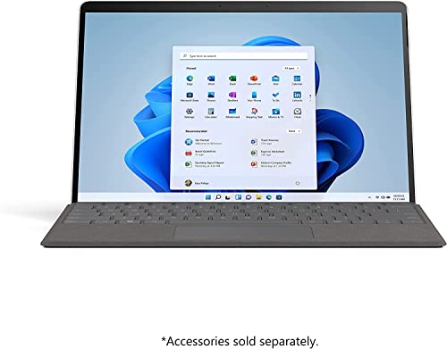 Microsoft Surface Pro X Tablet, 13" PixelSense Touchscreen Display, SQ1, 8GB Memory, 128GB Solid State Drive, Qualcomm Adreno 685 GPU, Windows 11 Home, Surface Laptop, Platinum (Renewed)