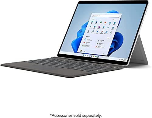 Microsoft Surface Pro X Tablet, 13" PixelSense Touchscreen Display, SQ1, 8GB Memory, 128GB Solid State Drive, Qualcomm Adreno 685 GPU, Windows 11 Home, Surface Laptop, Platinum (Renewed)