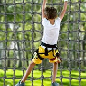 3.3' X 6.6' Polyester Playground Net, Heavy Duty Large Military Climbing Cargo Net, Kids Safety Protection Net, Rope Ladder, Swingset, for Kids & Adult, Indoor & Outdoor, Treehouse, Jungle Gyms …