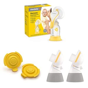 medela manual breast pump & personalfit flex replacement membranes, 2-pack, compatible & personalfit flex replacement connectors