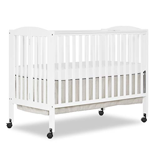 Dream On Me, Full Size 2-in-1 Folding Stationary Side Crib & Graco Premium Foam Crib & Toddler Mattress – GREENGUARD Gold Certified, CertiPUR-US Certified Foam, Machine Washable