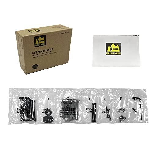 FORGING MOUNT Universal Wall Mounting Hardware Kits Screws Includes M5 M6 Screws, Washers, Allen Key, Lag Bolts and Concrete Wall Anchors, Compatible for Most Flat/Curved TV/Monitor Mount