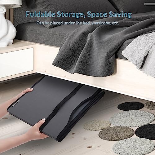 VICTOR'S Large Toy Box, Collapsible Storage Bins with Lid, Foldable Fabric Storage Box Large Organizer Container for Nursery Home Bedroom Office - Dark Grey