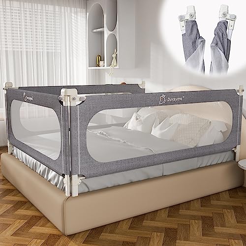 MagicFox Foldable Bed Rail for Toddlers - 32 Levels of Height Adjustment Specially Designed for Twin, Full, Queen, King Size - Quick Folding Installation Patent (78.7" * 30" (One Side))