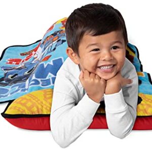 Mighty Express Trains Toddler Nap Mat Set – Includes Pillow and Fleece Blanket – Great for Boys Napping During Daycare or Preschool - Fits Toddlers