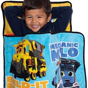 Mighty Express Trains Toddler Nap Mat Set – Includes Pillow and Fleece Blanket – Great for Boys Napping During Daycare or Preschool - Fits Toddlers