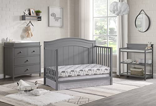 Oxford Baby Nolan 4-in-1 Convertible Crib, Dove Gray, GreenGuard Gold Certified