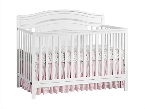 Oxford Baby Briella 4-in-1 Convertible Crib, White, GreenGuard Gold Certified