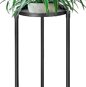 Plant Stand Indoor Outdoor 2 Tier Metal Plant Shelf Rack for Plants Multiple Tiered Flower Pot Stands Holder - Small Iron Potted Planter Shelves for Patio Corner Balcony Garden - Black, 2ft Tall