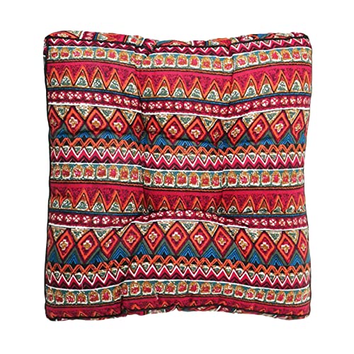 TUNKENCE Chair Mat Chair Cushions Cute Bohemian Outdoor Patio Chair Seat Pads Square Floor Pillow Kitchen Chair Seat Cushion Pads for Patio Porch Swing Garden Kitchen,19.7Inch