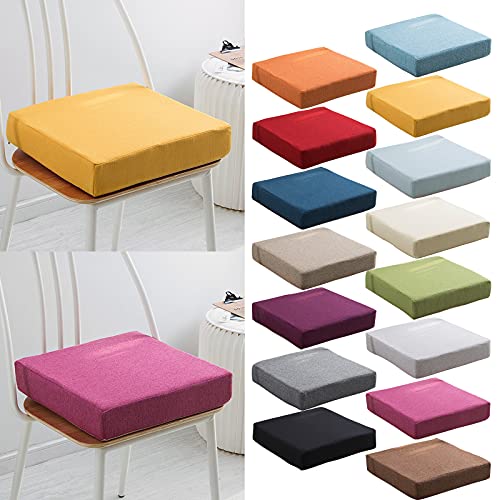 TUNKENCE Seat Cushion Seat Cushion for Truck Square Chair CushionHigh Density Sponge NonslipLiving RoomA dult for Rocking, Dining, Patio, Camping, Kitchen Chairs,15.7x15.7In