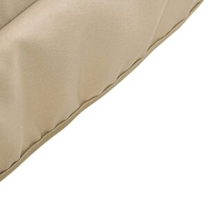 Outsunny Outdoor Porch Swing Cushions with Seat & Tufted Back, Backrest Ties, Set of 2 Replacement Cushions for Patio Furniture, Beige