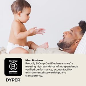 DYPER Viscose from Bamboo Baby Diapers Size 4 + Wipes | Honest Ingredients | Cloth Alternative | Day & Overnight | Made with Plant-Based* Materials | Hypoallergenic for Sensitive Skin Unscented