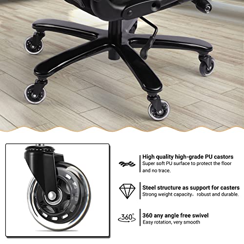 400lbs Big and Tall Office Chair Wide Spring Seat Executive Office Chair for Heavy People Home Office Desk Chair with Heavy Duty Casters 360 Swivel Chair High Back Computer PU Leather Chair (BROWN)