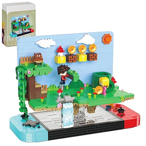 Vziimo Super Adventures Game Building Sets with Mini Figures,Cool Building Blocks Kits for Adults, 3D Anime Scene Model Creative Idea Gift for Boys Teens Kids 8+ (1256 Pieces)