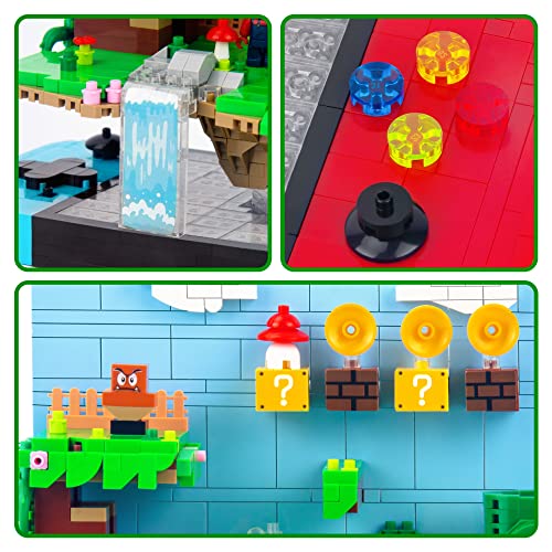 Vziimo Super Adventures Game Building Sets with Mini Figures,Cool Building Blocks Kits for Adults, 3D Anime Scene Model Creative Idea Gift for Boys Teens Kids 8+ (1256 Pieces)