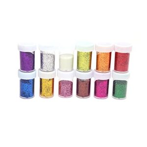 glitter powder for girls 12 pieces fine glitter 12 colors glitter shake jar set extra fine glitter powder for arts crafts painting decoration