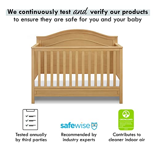 DaVinci Charlie 4-in-1 Convertible Crib in Honey | Greenguard Gold Certified