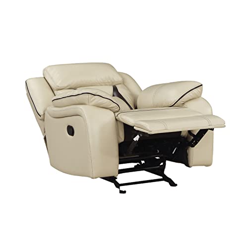 Lexicon Ridgefarm Wall-Hugger Manual Glider Reclining Chair, Beige