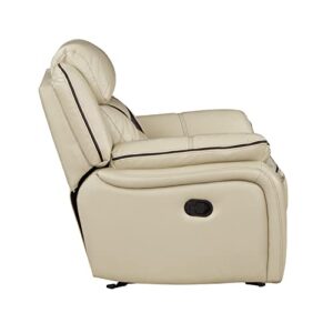 Lexicon Ridgefarm Wall-Hugger Manual Glider Reclining Chair, Beige