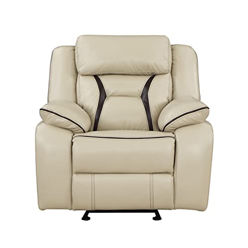 Lexicon Ridgefarm Wall-Hugger Manual Glider Reclining Chair, Beige