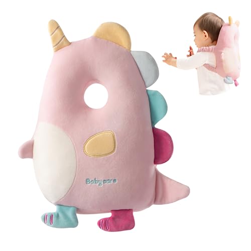 bc babycare Baby Head Protector Backpack, Toddler Infant Head Protection for Baby Walking,Adjustable Velcro Baby Backpack for Baby Crawling Back Safety Pad(Unicorn)