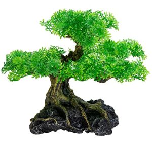 uneak - aquarium bonsai tree plant fish tank decorations medium/large resin plastic artificial plants flower ornament beta goldfish decoration ornaments freshwater & saltwater décor