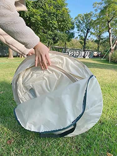 Popup Dome Play Yard Premium Outdoor and Indoor Baby Playpen Portable Lightweight Canopy and Travel Camping Bag (Off-White)