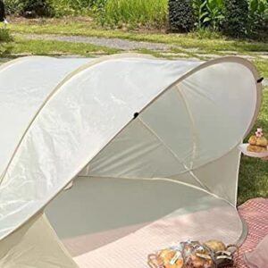 Popup Dome Play Yard Premium Outdoor and Indoor Baby Playpen Portable Lightweight Canopy and Travel Camping Bag (Off-White)