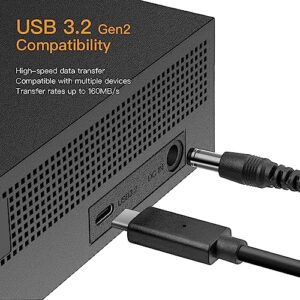 UnionSine 16TB 3.5" Desktop External Hard Drive USB3.2Gen2 Type-C HDD Storage Compatible for PC,TV, Desktop, Laptop(Black) HD3511