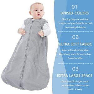 BSTOPPT Micro-Fleece Baby Sleep Sack 12-18 Months All Season Baby Sleeping Bag 2-Way Zipper Toddler Wearable Blankets 2Pack Warm Soft Plush