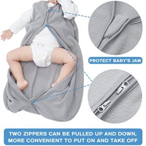 BSTOPPT Micro-Fleece Baby Sleep Sack 12-18 Months All Season Baby Sleeping Bag 2-Way Zipper Toddler Wearable Blankets 2Pack Warm Soft Plush