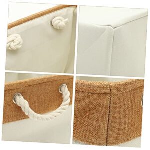 5pcs Fabric Storage Basket Blanket Storage Bag Linen Storage Bags Kids Travel Nursery Laundry Basket Freestanding Laundry Hamper Nursery Basket Organizer X11