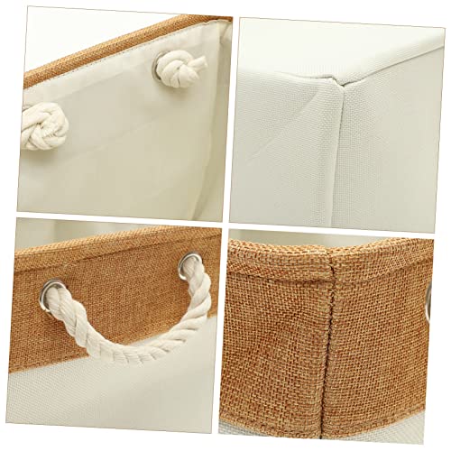 5pcs Fabric Storage Basket Blanket Storage Bag Linen Storage Bags Kids Travel Nursery Laundry Basket Freestanding Laundry Hamper Nursery Basket Organizer X11