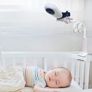 TakTark Universal Baby Camera Mount, Flexible Baby Camera Holder, Baby Monitor Shelf, Baby Camera Stand for Crib Nursery,1080P Indoor Alert Compatible with Most Baby Monitors