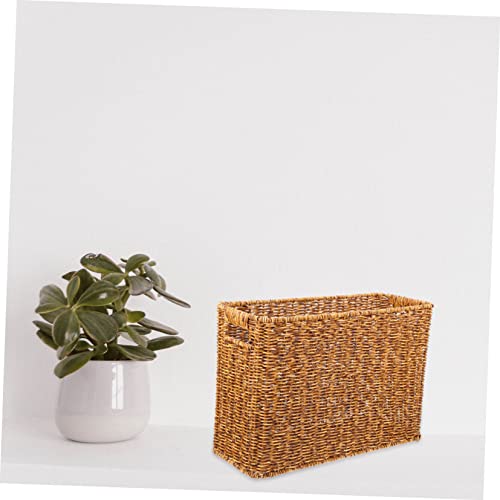 1pc Storage Basket Kids Storage Organizer for Book Storage Box Kids Storage Box Water Hyacinth Cube Hyacinth Toilet Paper Basket Baby Nursing Seagrass Basket Packing Basket