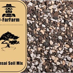 O-FarFarm Bonsai Soil Mix Ready to Use 4 Quart, Fast Draining All Purpose Potting Soil for Bonsai Tree, Ideal for Root Development, Made from Akadama, Lava Rock, Pumice and Pine Barks