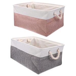 2pcs fabric storage basket foldable basket baby basket clothes storage bins storage baskets basket bin clothes basket with handle kids laundry hampers multipurpose baskets