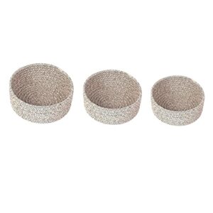 nusitou 3pcs woven storage basket storage baskets wicker storage bins kids storage bins woven storage organizer flower planter basket small woven baskets woven snacks basket manual