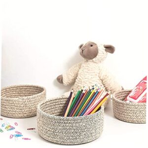 NUSITOU 3pcs Woven Storage Basket Storage Baskets Wicker Storage Bins Kids Storage Bins Woven Storage Organizer Flower Planter Basket Small Woven Baskets Woven Snacks Basket Manual