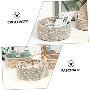 NUSITOU 3pcs Woven Storage Basket Storage Baskets Wicker Storage Bins Kids Storage Bins Woven Storage Organizer Flower Planter Basket Small Woven Baskets Woven Snacks Basket Manual